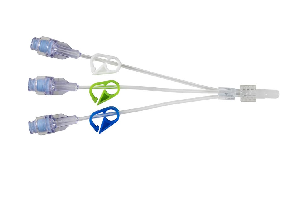 Triple Lumen Needle-Free Extension Set, 10cm With Pinch Clamp ...